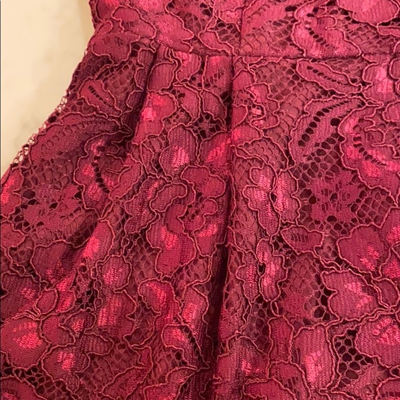 Forever 21 | Dresses | Womens Maroon Lace Skater Dress Size Medium ...